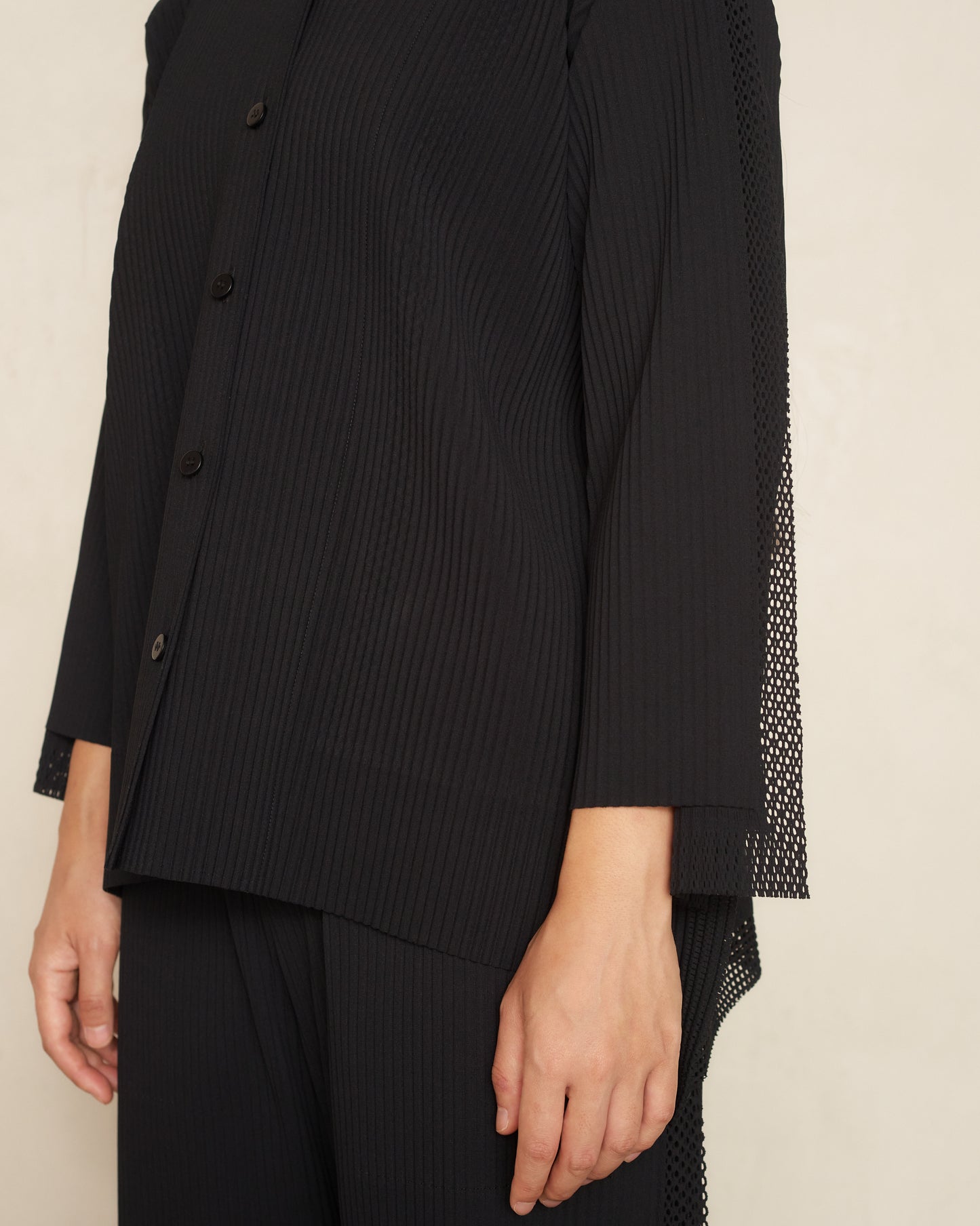 Black Mesh Trim Cardigan – Dilettante