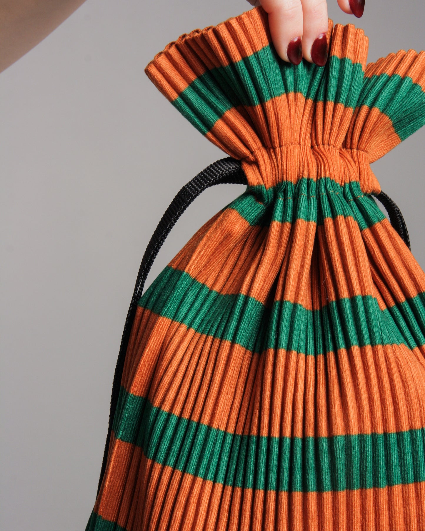 Orange & Green Stripe Drawstring Bag – Dilettante