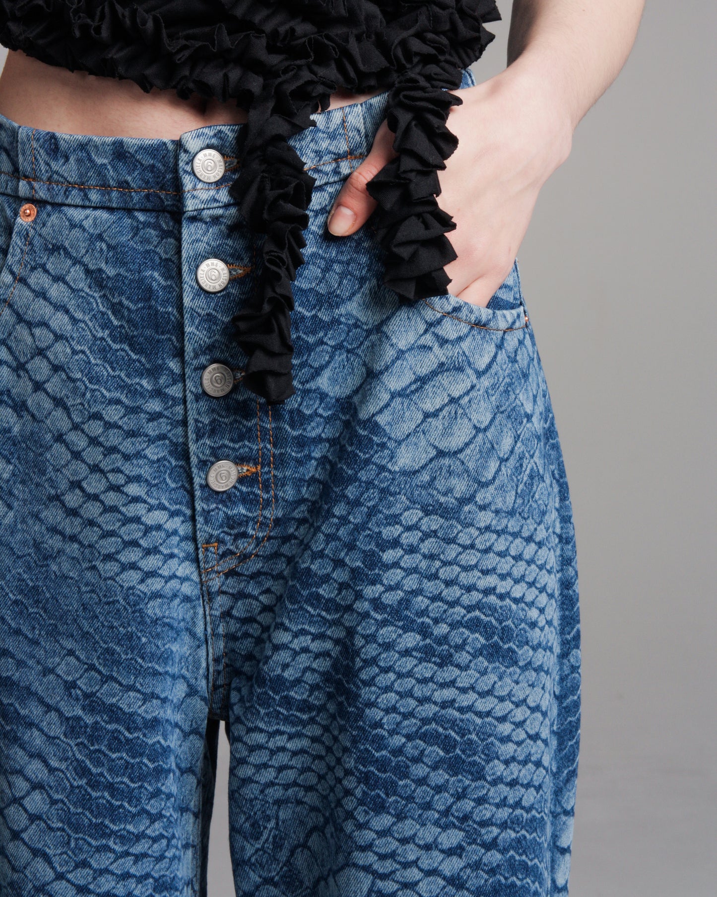 Blue Snake Print Jeans – Dilettante
