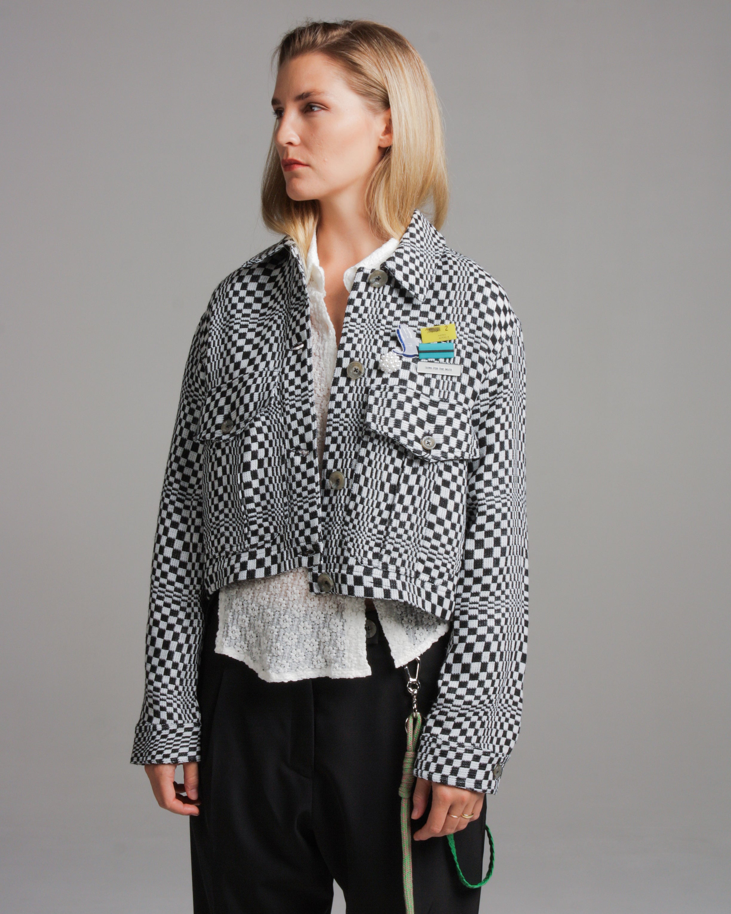 Checkerboard Military Jacket – Dilettante