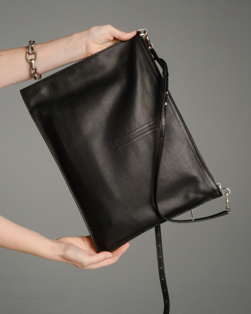 Black Leather Work Pouch – Dilettante